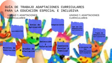 GUÍA DE TRABAJO ADAPTACIONES CURRICULARES PARA LA EDUCACIÓN ESPECIAL E