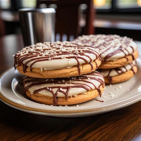 Premium Ai Image Donuts With Icing And Sprinkles On A Plate