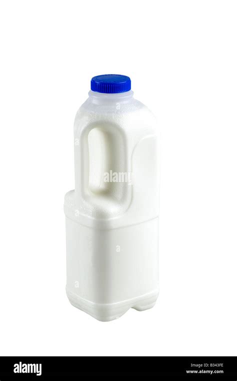 Blue Top Milk Bottle Cut Out Stock Images Pictures Alamy