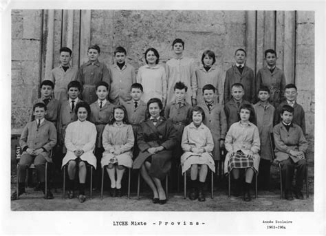 Photo de classe Année scolaire 1963 1964 Lycée Provins de 1964 Lycée