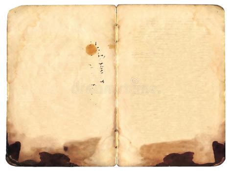Livro Velho Aberto Em Ambas As Páginas Gastos Em Branco Imagem de Stock