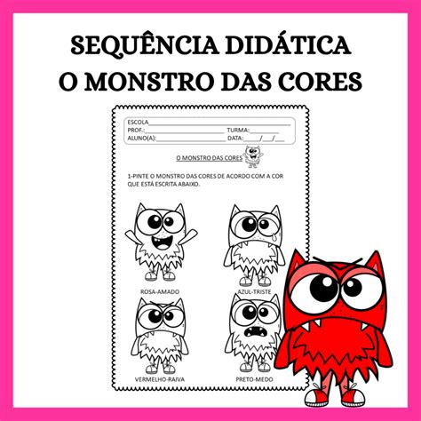 Sequ Ncia Did Tica O Monstro Das Cores Atividades Compartilhadas