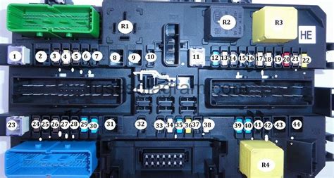 Fuses And Relays Box Diagram Opel Vauxhall Astra H