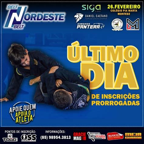 Hoje é o último dia de inscrições prorrogadas para o Nordeste Belt GI e