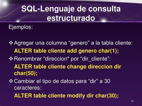 Ppt Sql Lenguaje De Consulta Estructurado Powerpoint Presentation