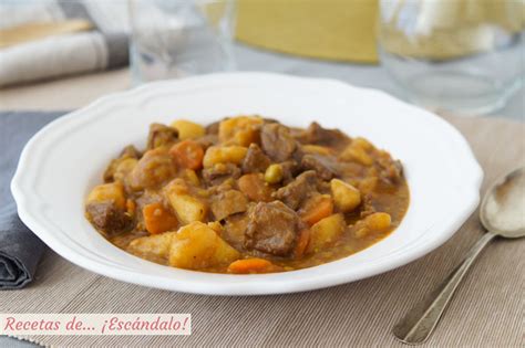 Estofado De Ternera Con Patatas Y Verduras Receta De Carne En Salsa