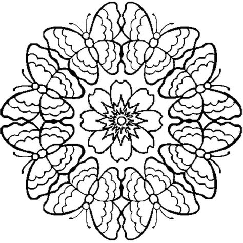 Coloriage Mandala Papillon En Ligne Gratuit Imprimer