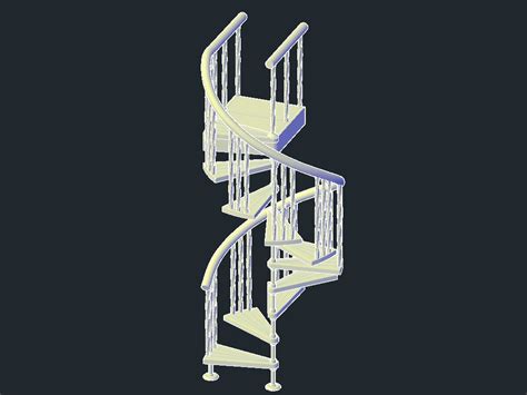Escalera Caracol D En Autocad Descargar Cad Gratis Kb