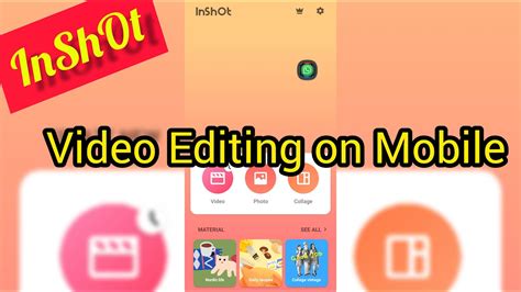 Inshot Video Editing App On Mobile Inshot Videoediting Youtube