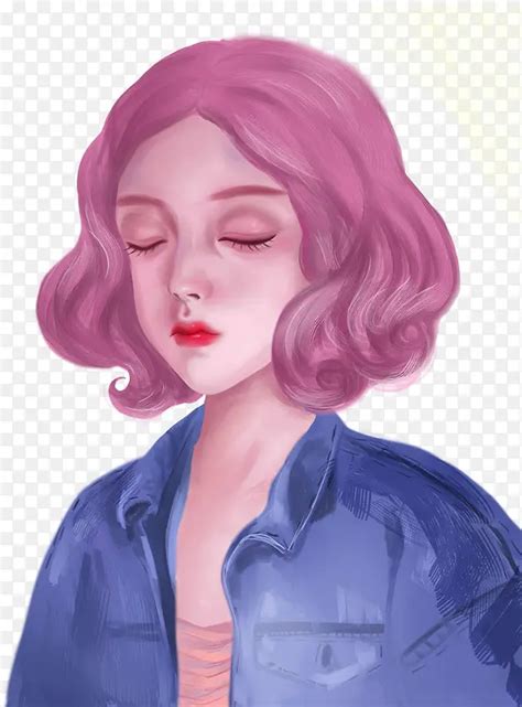 手绘卡通美女插画素材PNG图片素材下载 图片编号qzbarjvq 免抠素材网