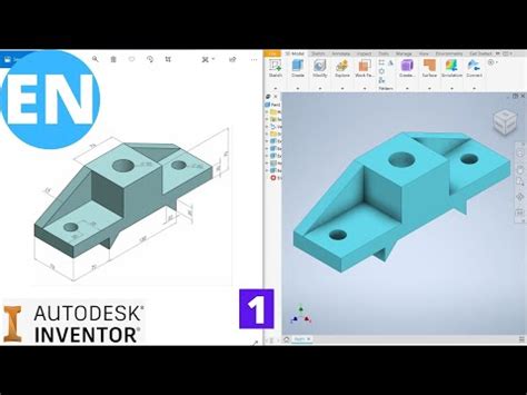 Autodesk Inventor Tutorial For Beginners Exercise Youtube