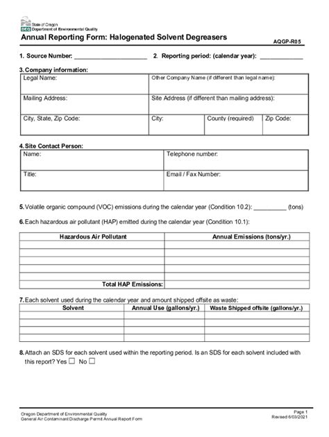 Fillable Online Annual Reporting Form For Boilers Form AQGP R11 Fax