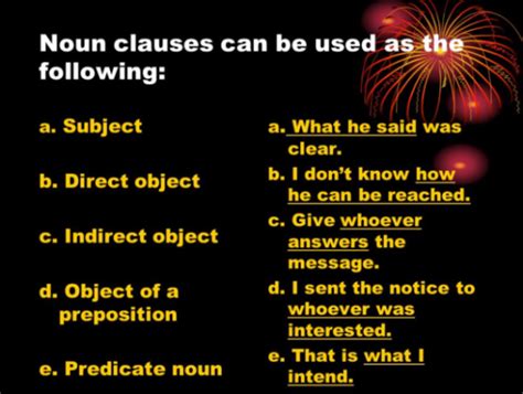 Examples Of Noun Clause Ppt Adjective Adverb And Noun Clauses
