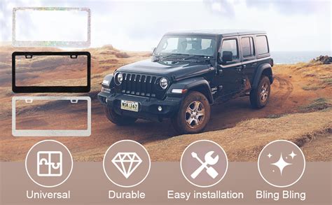 Amazon Quanqiufei Pack Bling License Plate Frames For Women