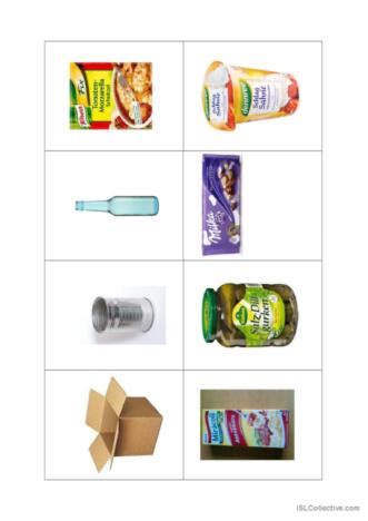 10 Verpackungen Deutsch DAF Arbeitsblätter pdf doc