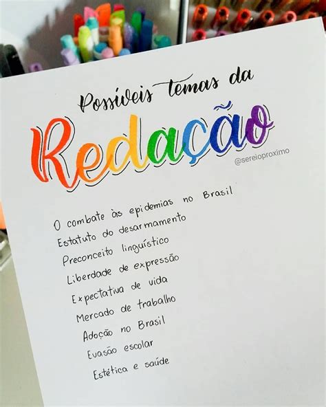 Eixos Temáticos Redação Enem EDULEARN