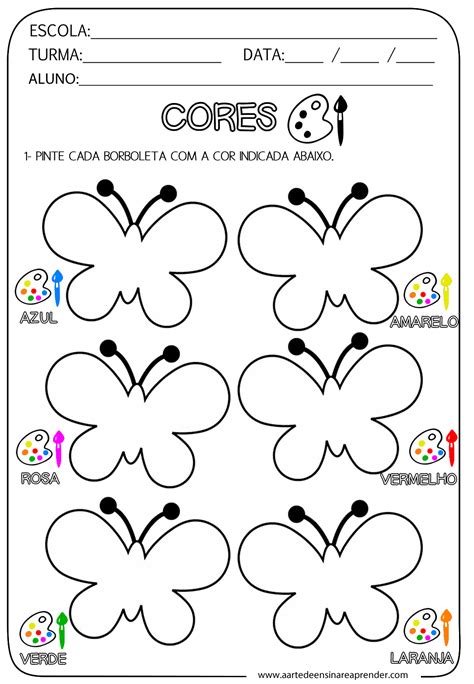 ATIVIDADE PRONTA CORES E FORMAS A Arte De Ensinar E Aprender