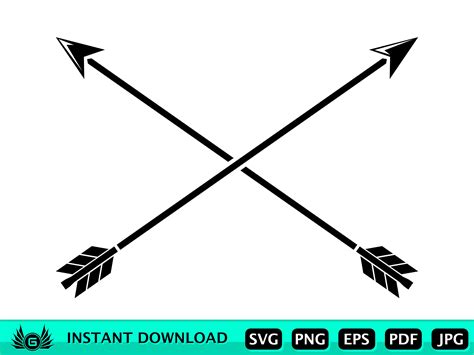 Crossed Arrows Svg Arrow Svg Archery Arrows Vector Etsy