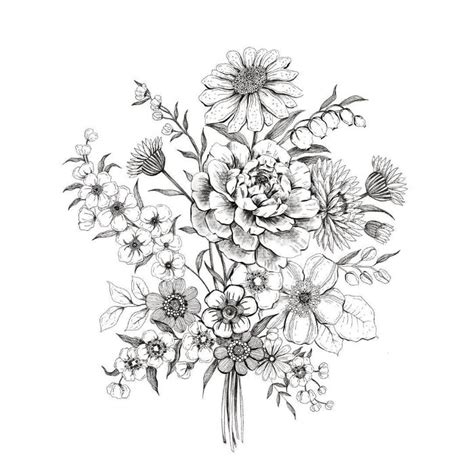 Dessin bouquet de fleurs pour débutant idées dart qui sépanouissent