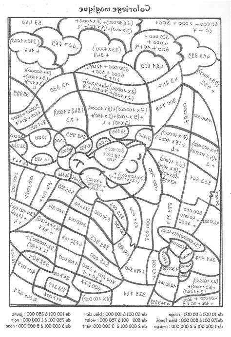 Coloriage Magique Calcul Cm A Imprimer Livre De Coloriage