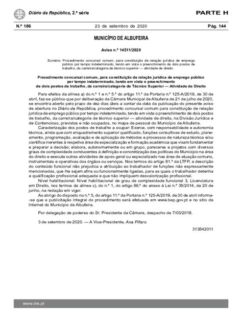 Preenchível Disponível Sumrio Procedimento concursal comum para