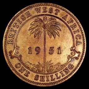 1951 British West Africa 1 Shilling George V XF African Coins