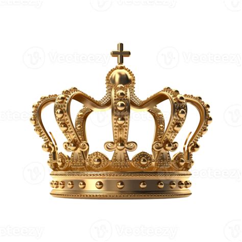 Golden Royal Crown Isolated On Transparent Background 24558862 PNG