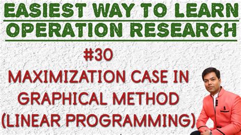 30 graphical method maximization case in linear programming in hindi o r youtube