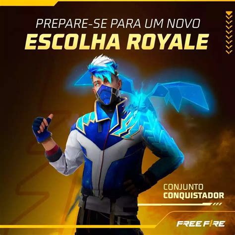 Escolha Royale Free Fire Como Conseguir O Conjunto Conquistador PS Verso