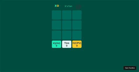TIcTacToe Codesandbox