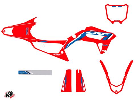 Honda 450 CRF Dirt Bike Works Graphic Kit Blue Kutvek