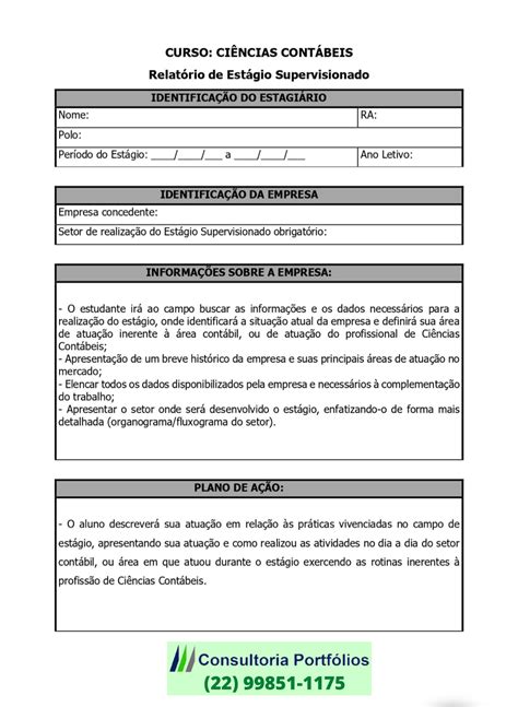 Relatório de Estágio Supervisionado Ciências Contábeis