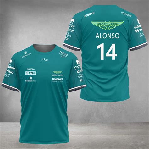 Aston Martin F Team T Shirts Spanish Racing Driver Fernando