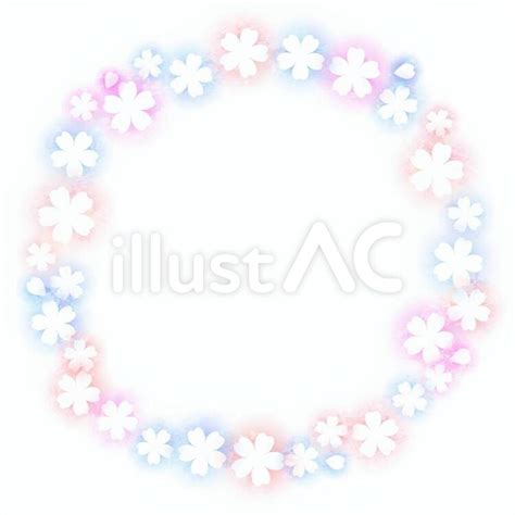 ふんわり水彩桜のフレームイラスト No 1425387無料イラスト フリー素材ならイラストAC