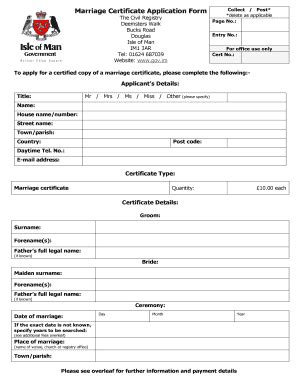 Marriage Certificate Form Pdf Fill And Sign Printable Template Online