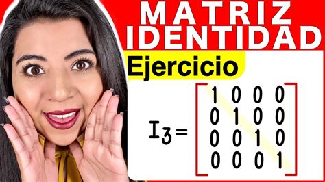 Qu Es Una Matriz Identidad Definici N Y Ejemplos Youtube