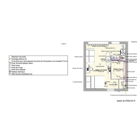 plan appt plomberie Plan 3 pièces 21 m2 dessiné par merciema