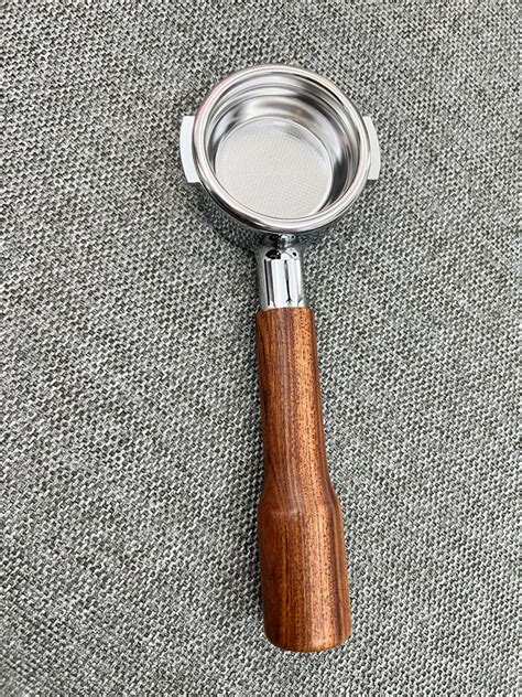 58mm Bottomless Naked Portafilter Stainless Steel Wood Handle