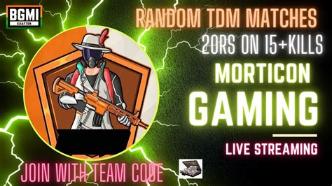 Bgmi Live Random Tdm Matches And Giveaway Youtube
