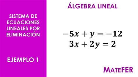 Álgebra Lineal Sistema de Ecuaciones Lineales por Eliminación