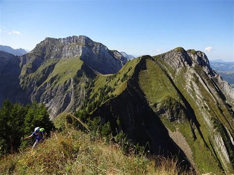Mit viel Panorama über den Grat gegen den Tierberg Fotos hikr org