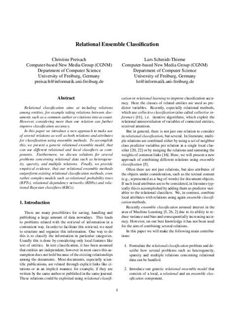 pdf relational ensemble classification christine preisach