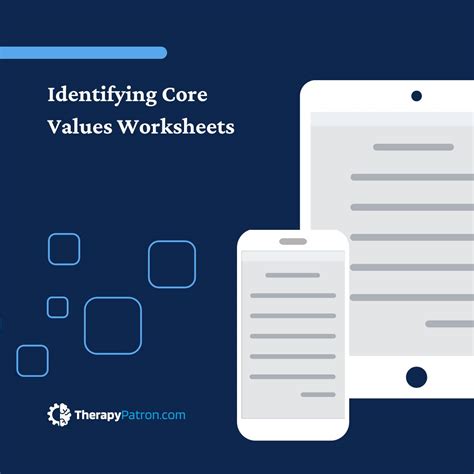 Identifying Core Values Worksheet Editable Fillable Printable PDF