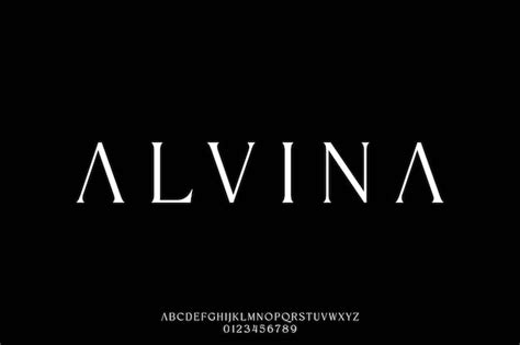 Premium Vector Abstract Minimalist Serif Typeface Display Font Vector