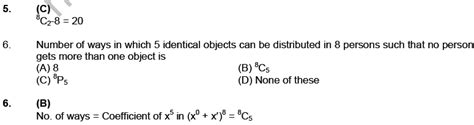 jee mathematics permutation and combination mcqs set a multiple choice questions