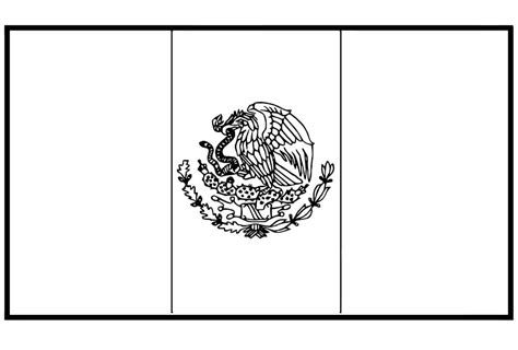 Dibujos de Bandera de México 14 para Colorear para Colorear Pintar e