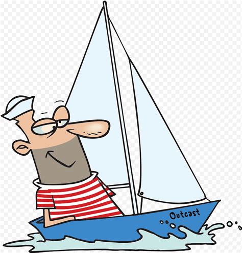 Barco Velero Vela Chico Velero Dibujos Animados Yate De Vela