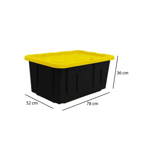 CAJA DE PLÁSTICO DE USO RUDO 102 L NEGRO The Home Depot México