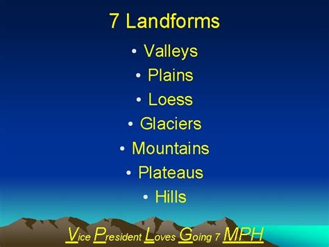Landforms Landforms Valleys Plains Loess Glaciers Mountains