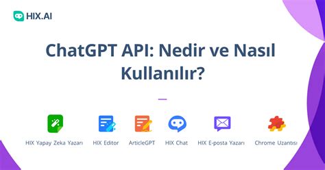 Chatgpt Openai Api Nedir Ve Nas L Kullan L R Hix Ai